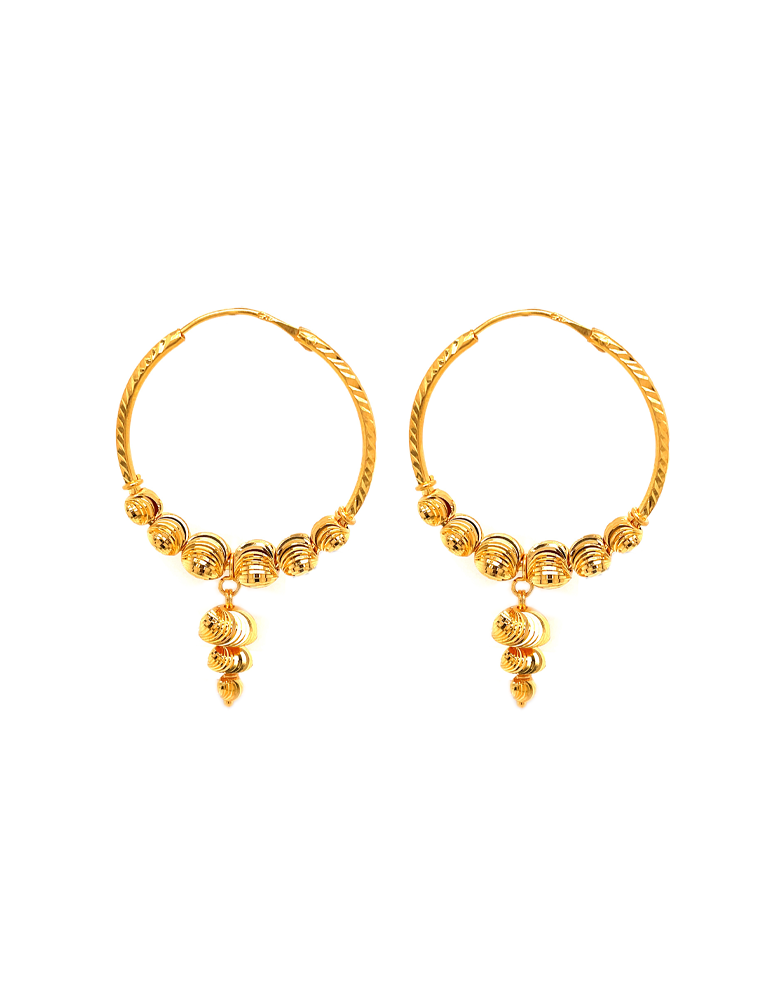 Gold Round Earrings Designs